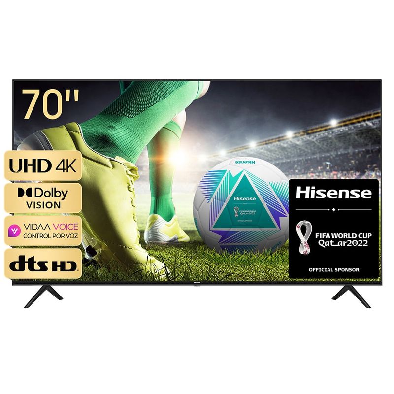 Smart Led TV 4K 70" Hisense 70A6H - Coppel