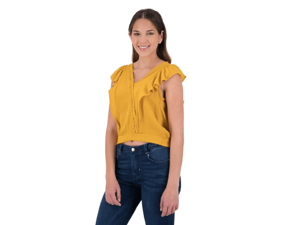Blusa 18 Forever Cuello V con Holanes - Coppel