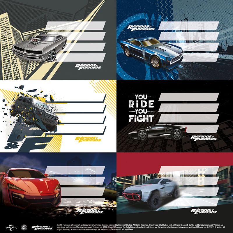 Etiquetas Rápido Y Furioso - Coppel