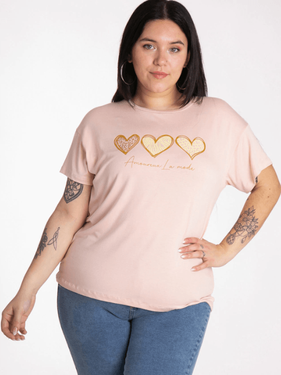 Remera Onyx Manga Corta Rosa - Coppel