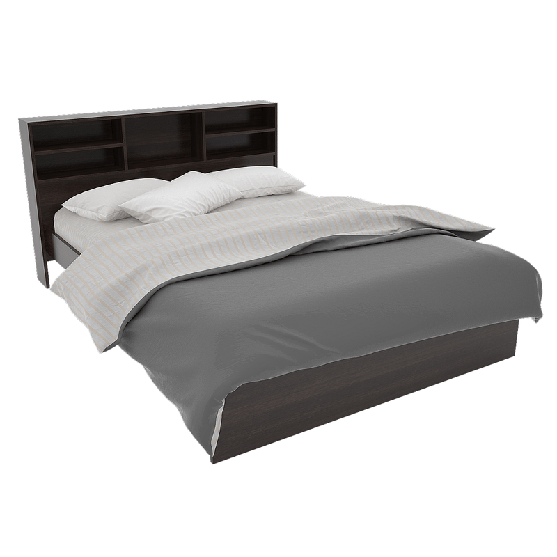 Cama 2 plazas Orlandi Con REPISA WENGUE 83 - Coppel