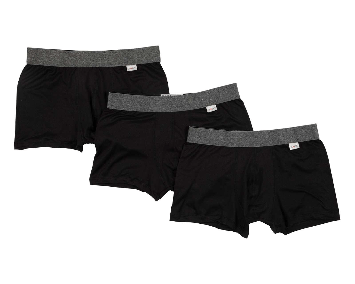 Pack de 3 Boxers Negros Zaga - Coppel